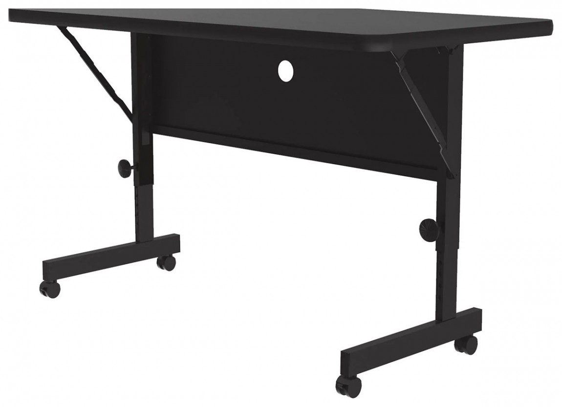 Black Granite Small Flip-Top Nesting Training Table by Correll
