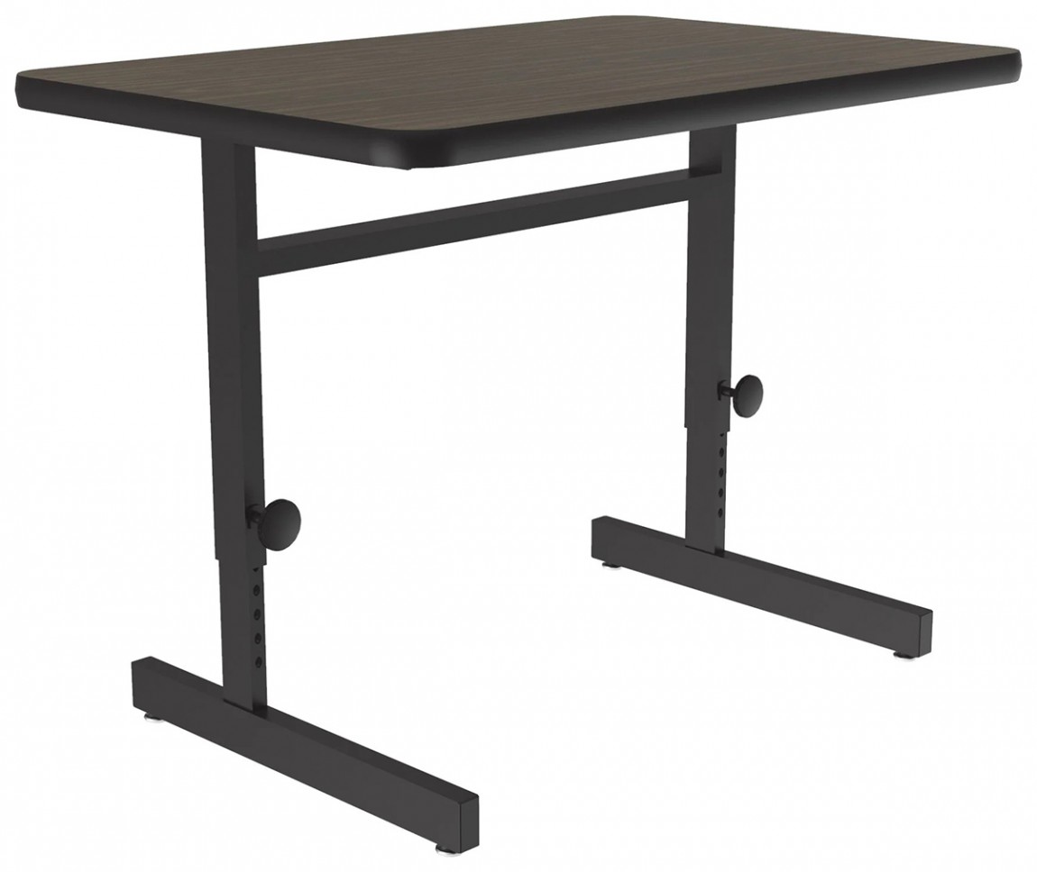 Walnut Adjustable Height Training Table by Correll