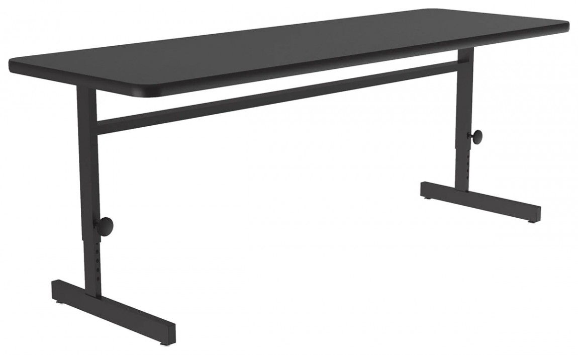 Black Granite Adjustable Height Training Table by Correll