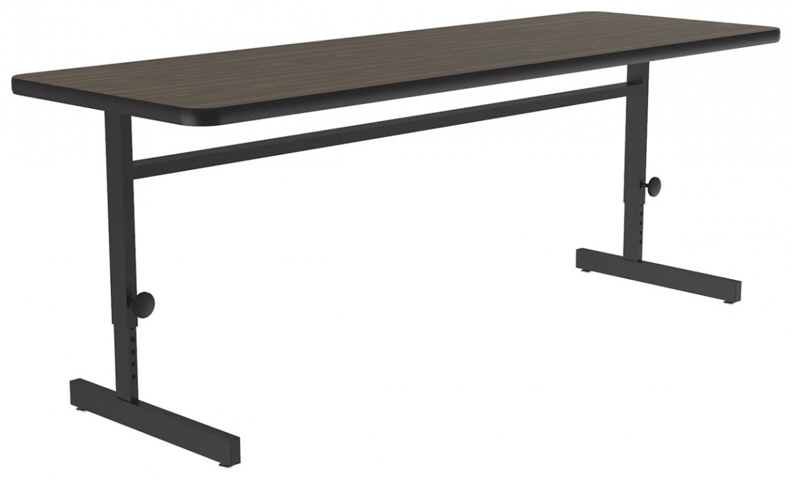 Walnut Adjustable Height Training Table by Correll