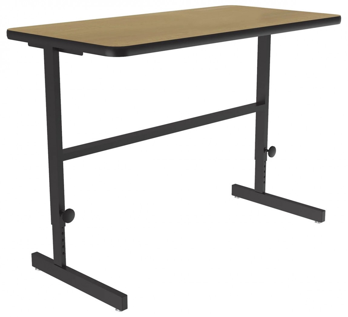 Fusion Maple Adjustable Height Standing Work Table by Correll