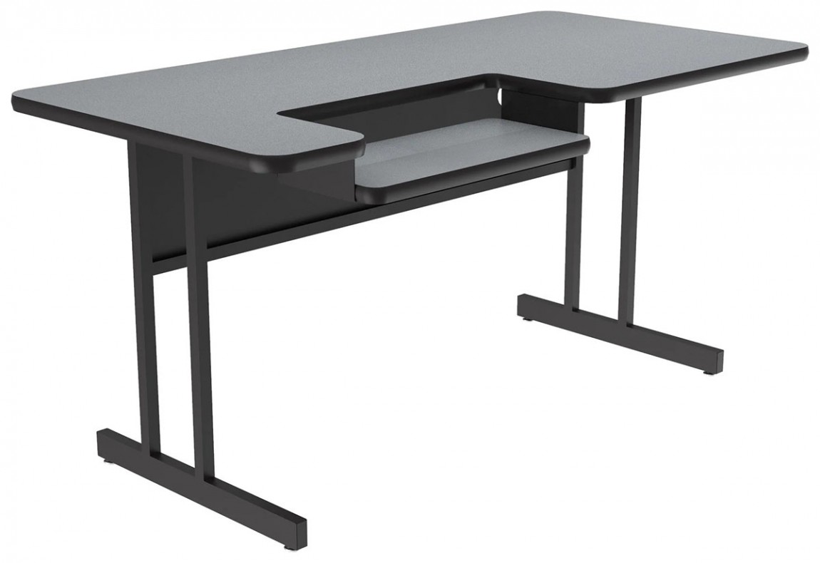 Gray Granite Two-Tier Technology Training Table by Correll