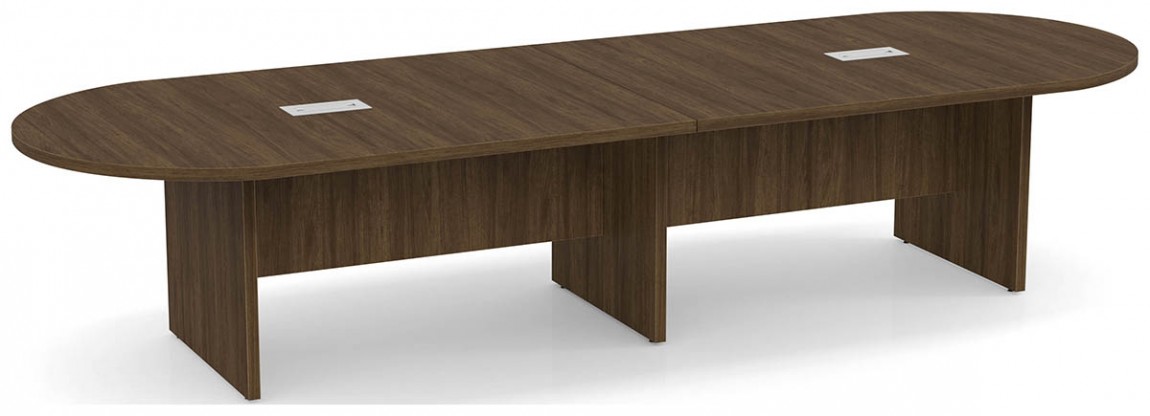 Modern Walnut Racetrack Conference Table | PL Laminate by Performance ...