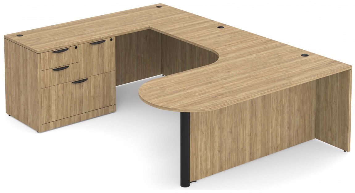 Aspen U Shaped Office Desk with Peninsula Extension | PL Laminate by ...