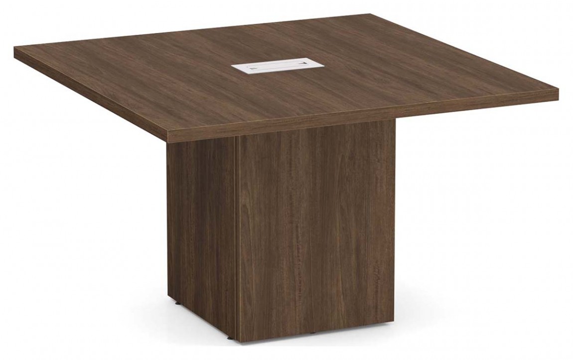 Modern Walnut Square Conference Table | PL Laminate by Performance ...