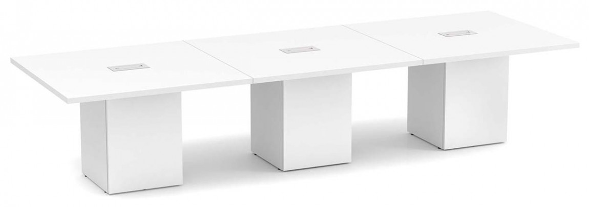 White Rectangle Conference Table | PL Laminate by Performance Furnishings