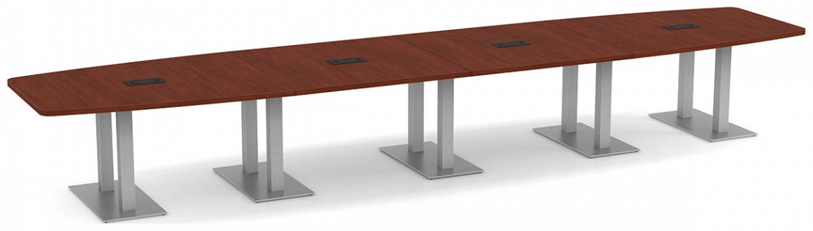 Cherry Modern Boat Shaped Conference Table | PL Laminate by Performance ...