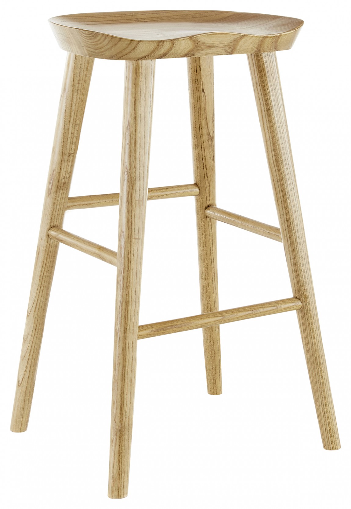 Natural Simple Scandinavian Bar Stool | Vieno by Euro Style