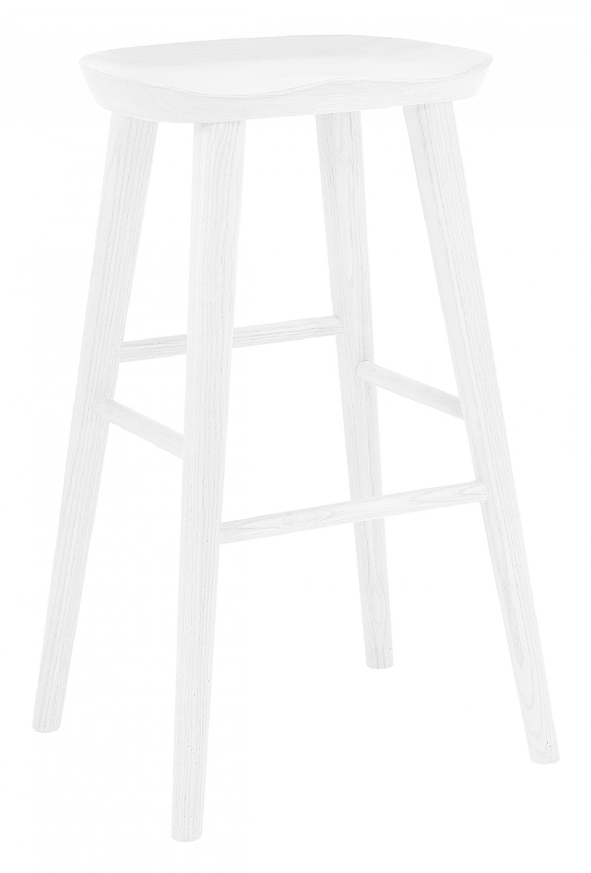 White Simple Scandinavian Bar Stool | Vieno by Euro Style