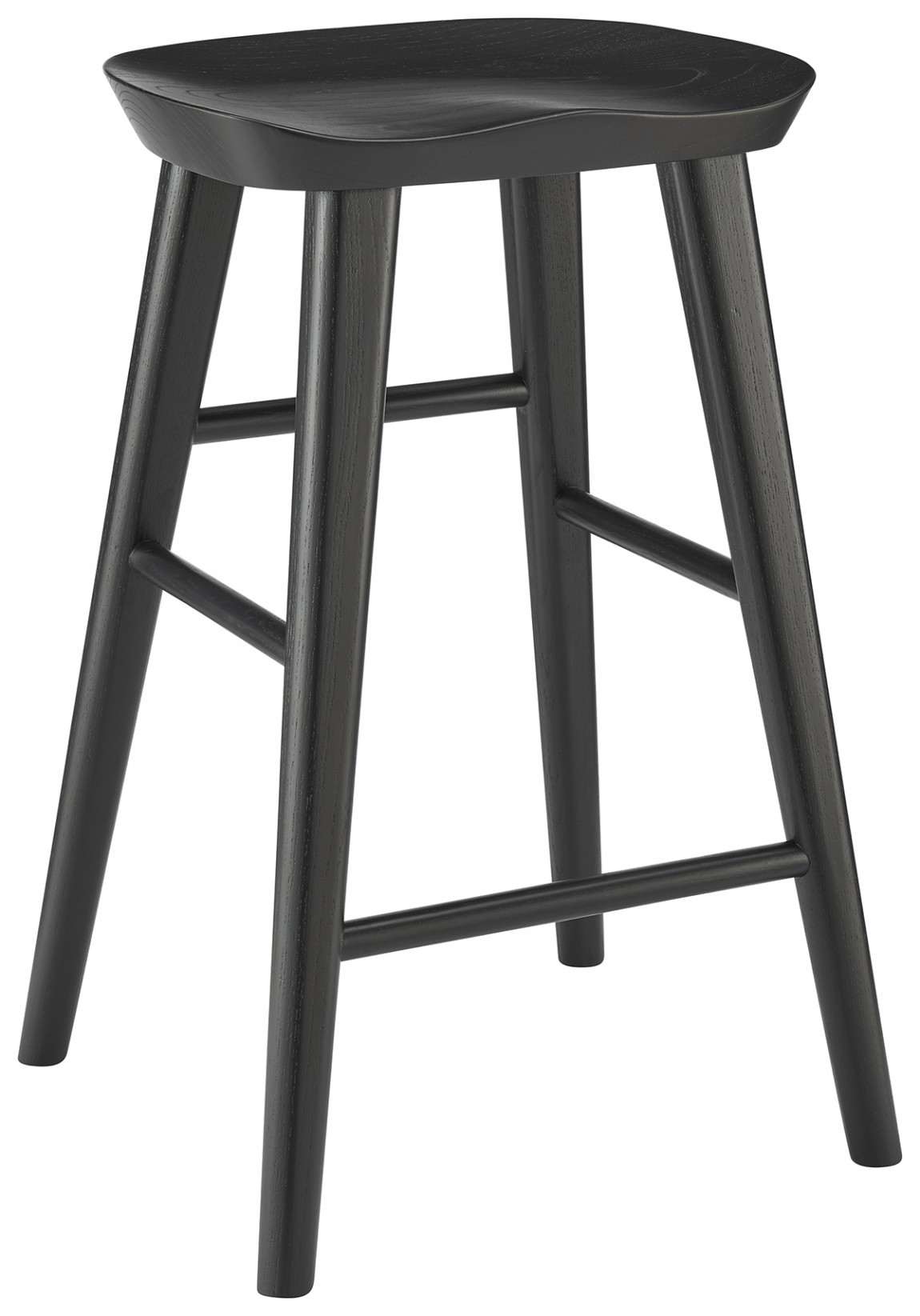 Black Simple Scandinavian Counter Stool | Vieno by Euro Style