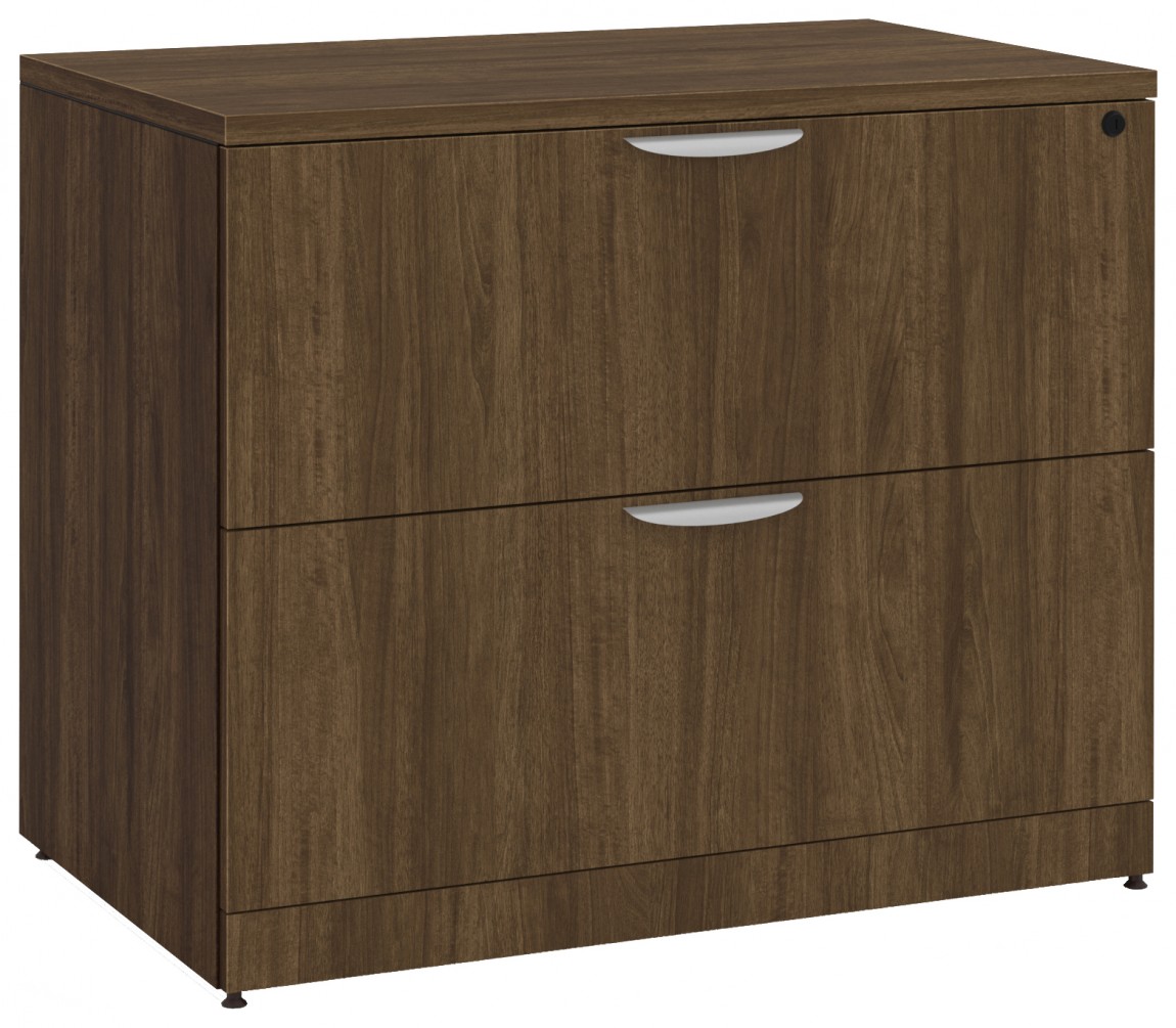 Modern Walnut 2 Drawer Lateral Filing Cabinet | PL Laminate by ...