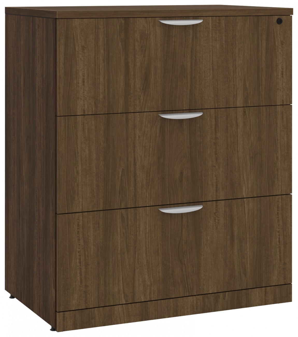 Modern Walnut 3 Drawer Lateral Filing Cabinet | PL Laminate by ...