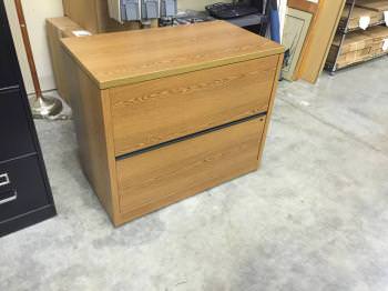 2 Drawer Teak HON Lateral File Cabinet